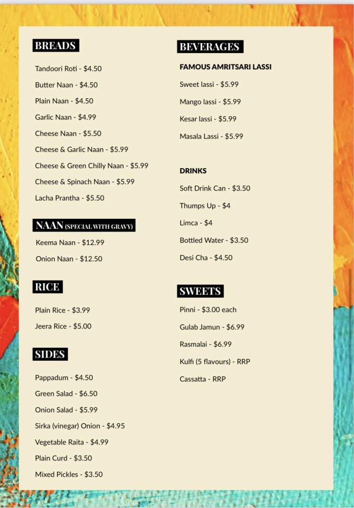 MENU - Kulcha Kulture